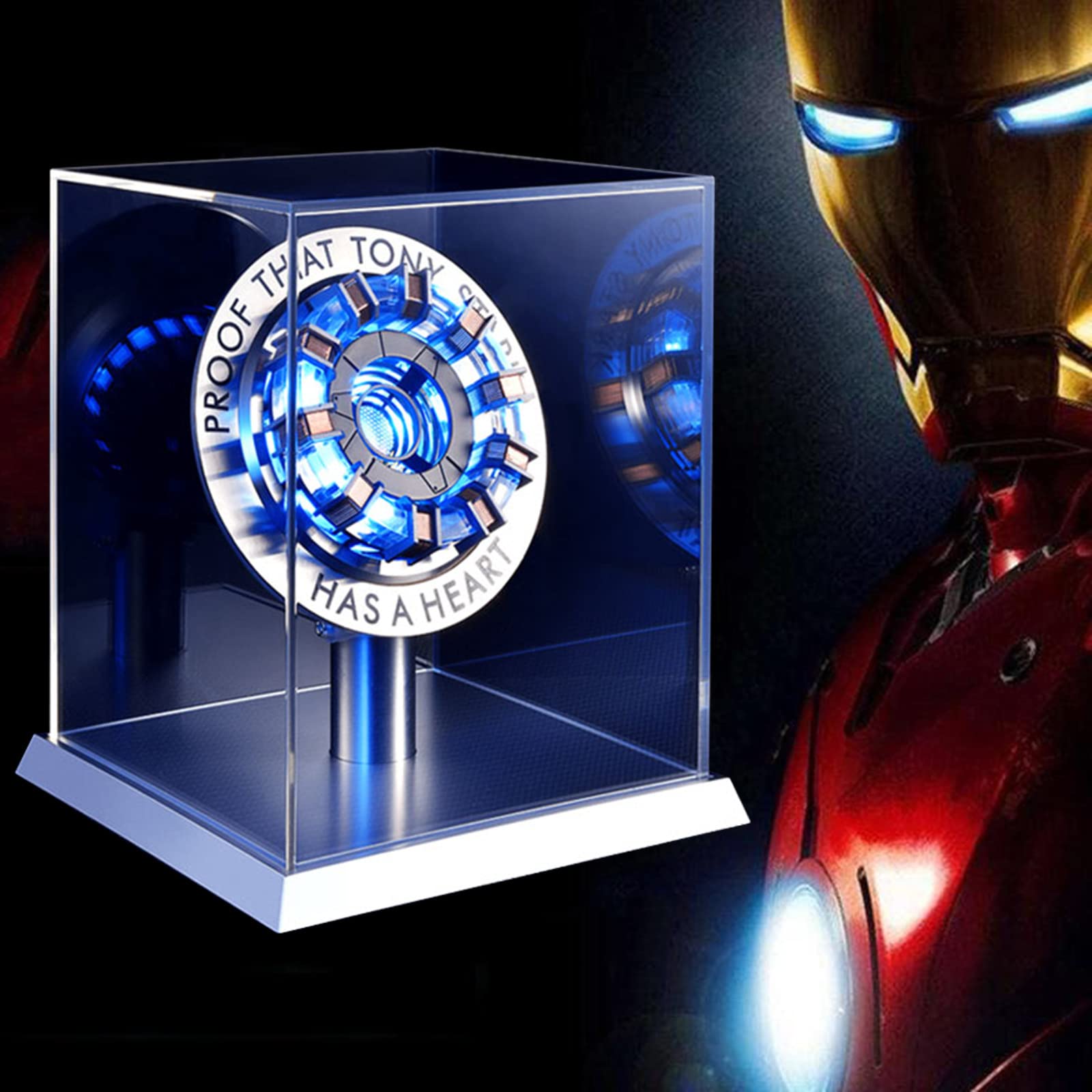 Buy 1:1 Iron Man Arc Reactor MK2, Tony-Stark LED Light Vibration ...