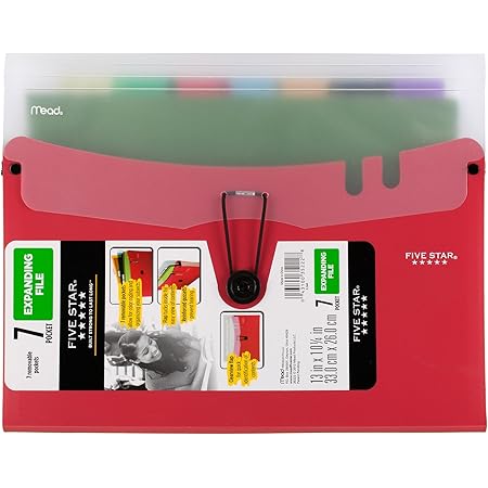 Amazon.com : Five Star Expanding File with Removable Files, 7-Pocket ...