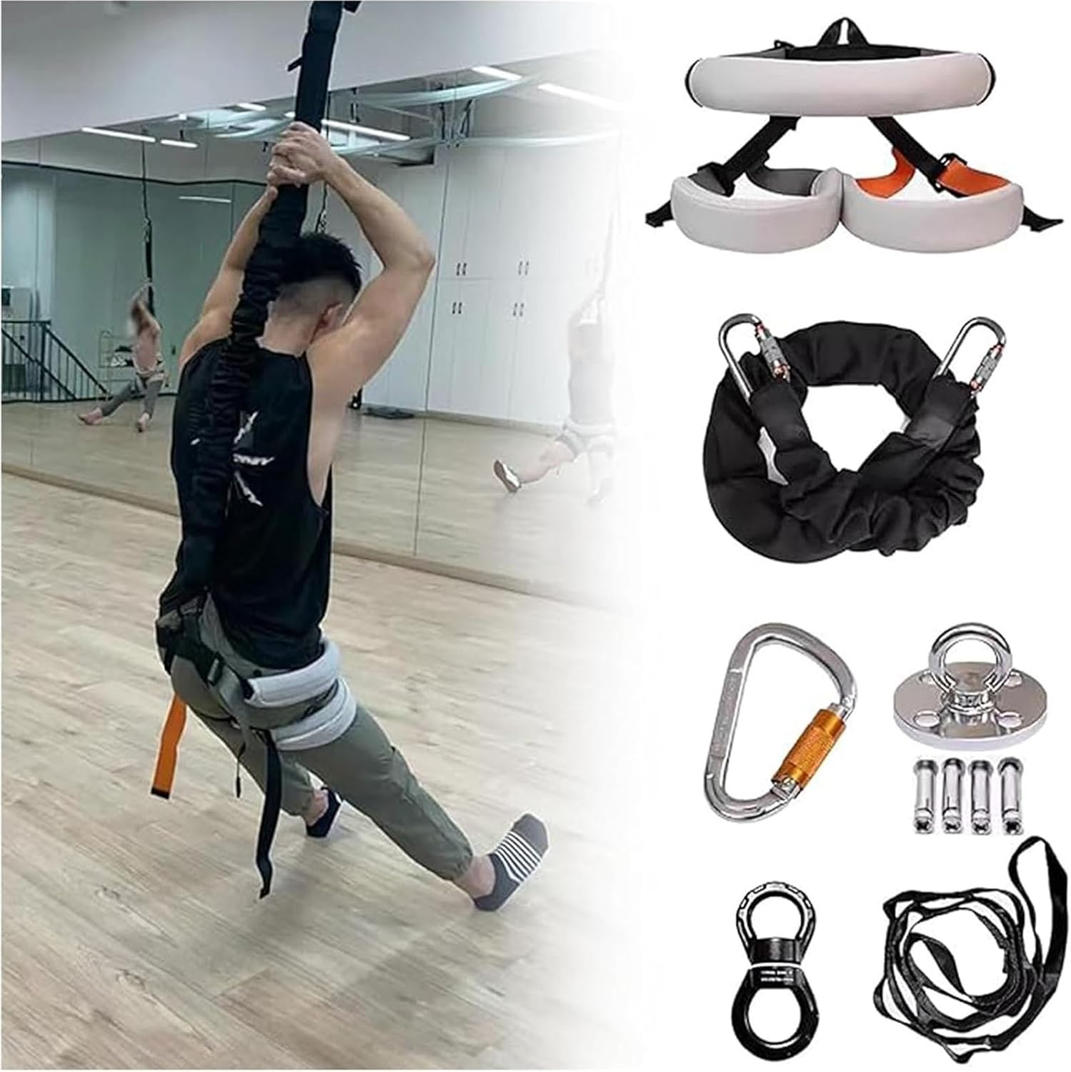 Amazon.com: Bungee Fitness Set for Men & Woman, Professional 4D Yoga ...