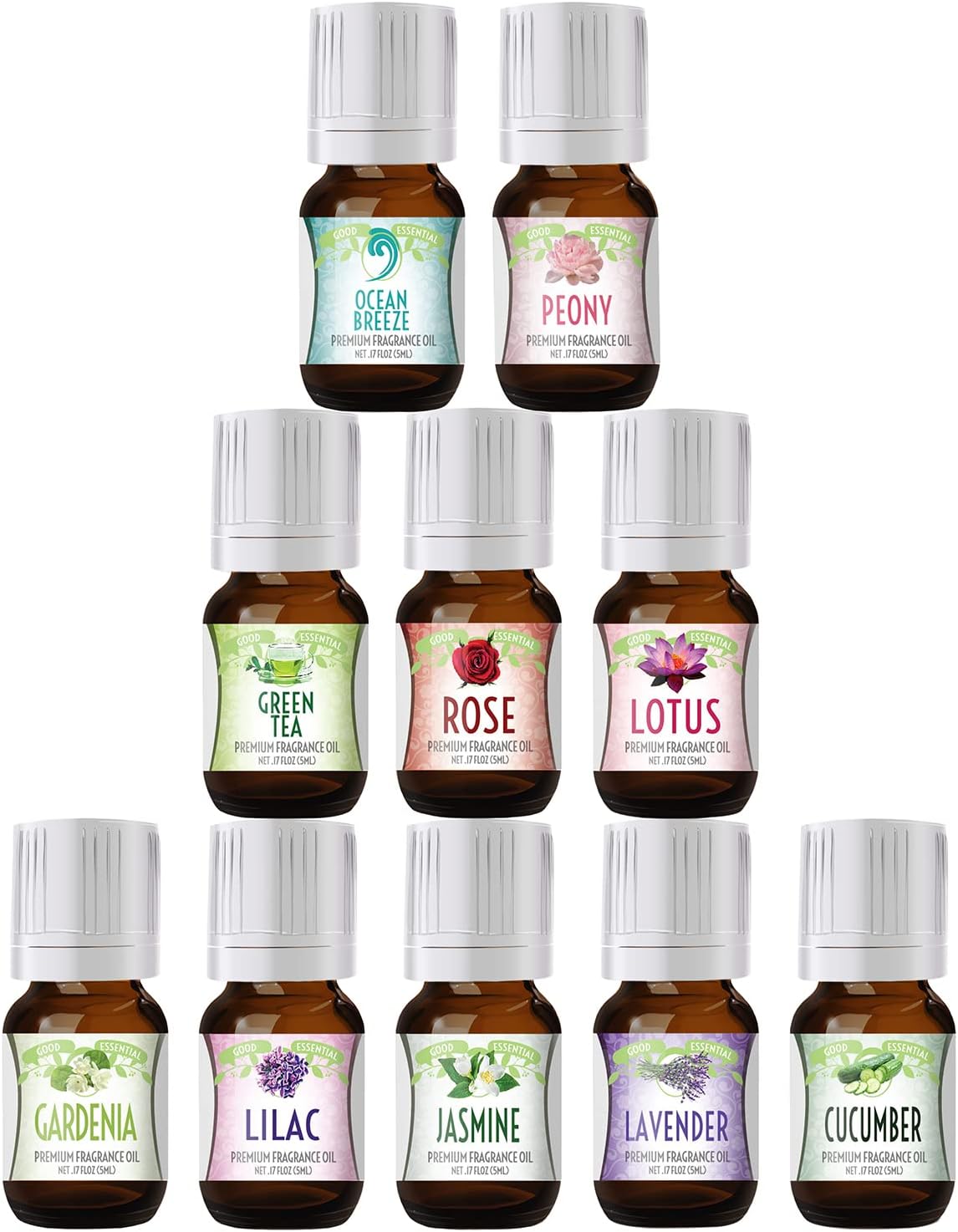 Buy Floral Ocean Gardens Good Essential Fragrance Oil Set (Pack of 10 ...