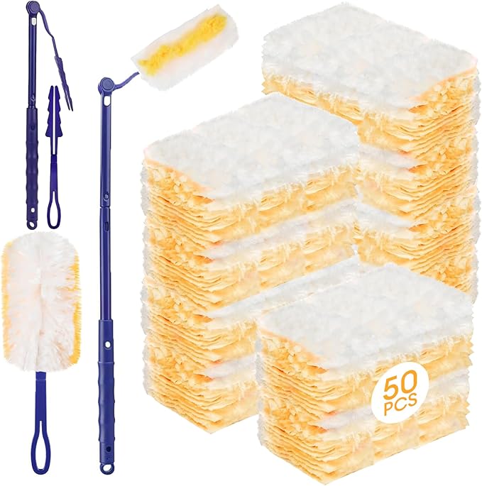 50 PCS Flash Dust Magnet, Flash Dust Magnet Refills, Disposable Duster ...