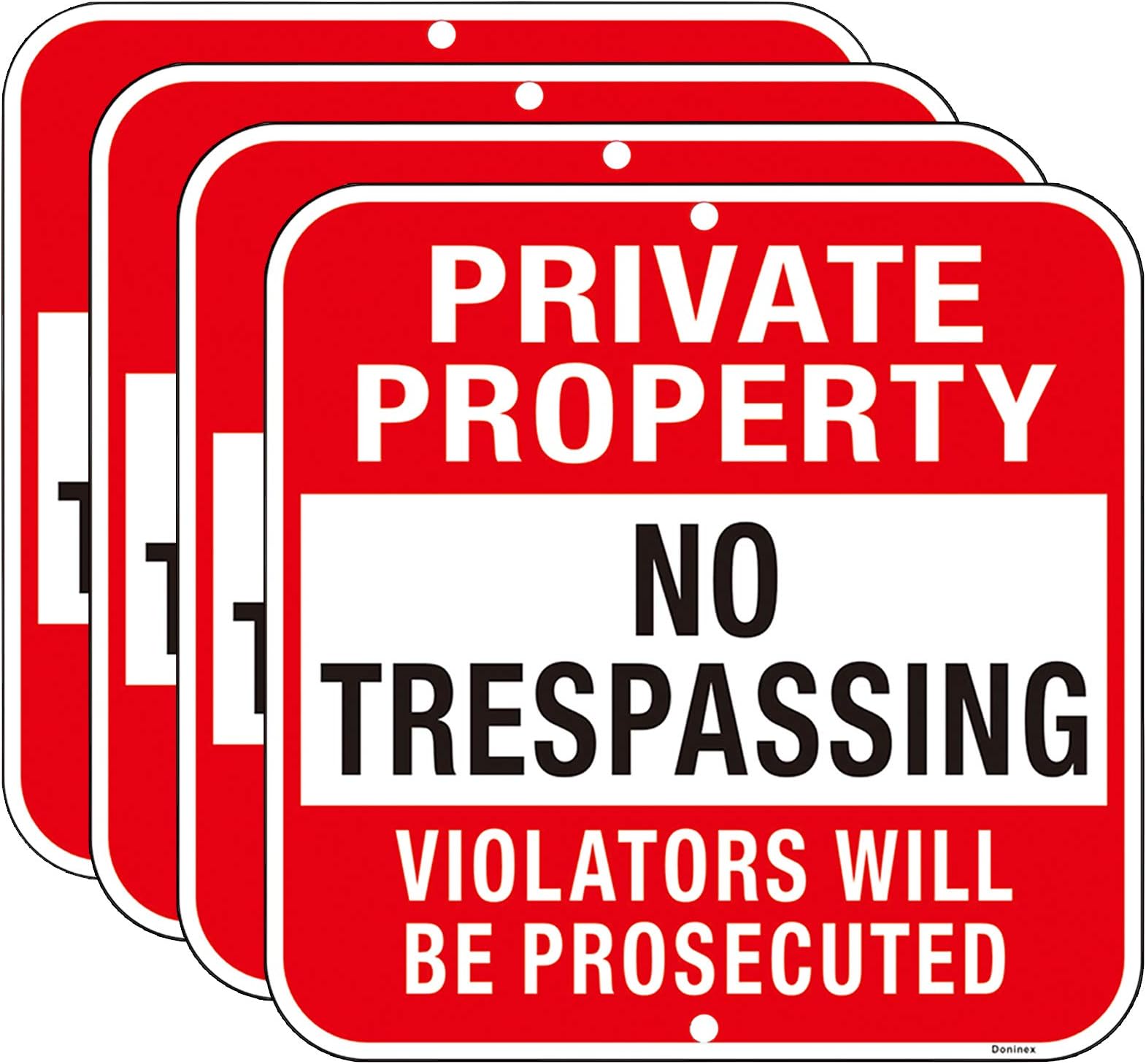Amazon.com: No-Trespassing-Signs-Private-Property 10 x 7 inch Metal ...
