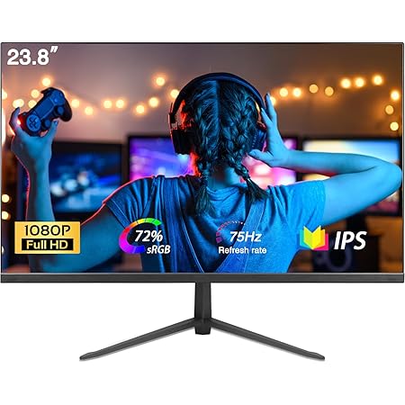 Amazon.com: PC Monitor，23.8 Inch LED Computer Monitor，1080P Full HD,Low ...