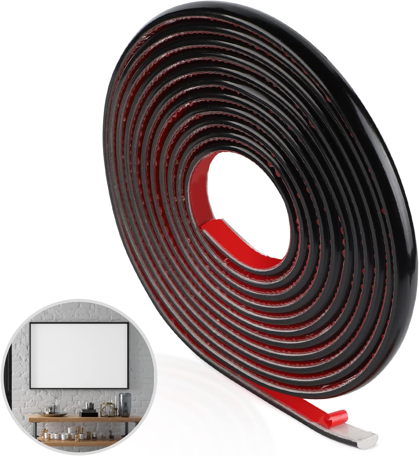 EFUTURETIME Moulure Adhésive Flexible Noir 5m, Bordure de Finition Auto ...