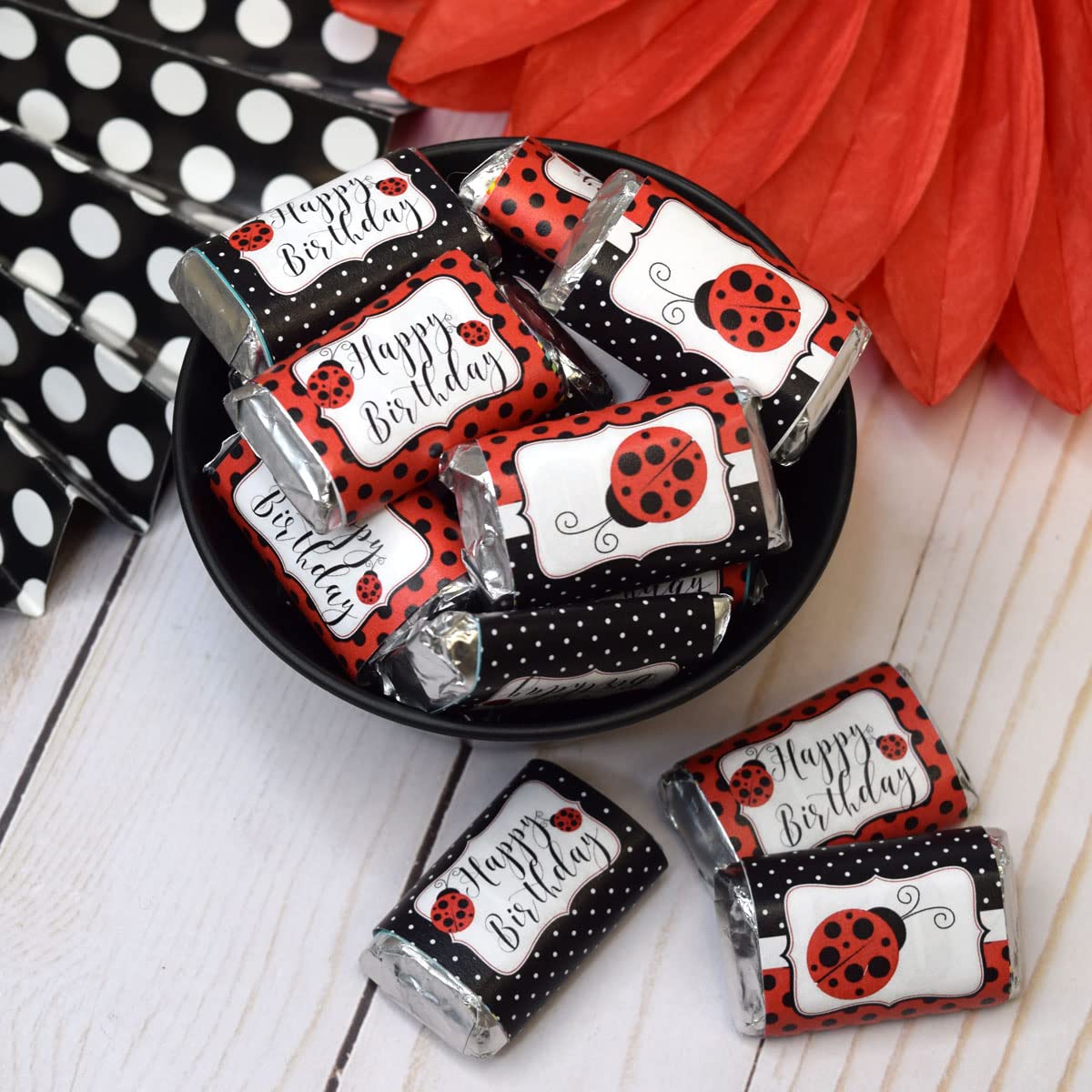 Ladybug Mini Candy Wrapper Love Bug/Ladybug Cookie Balls Treat