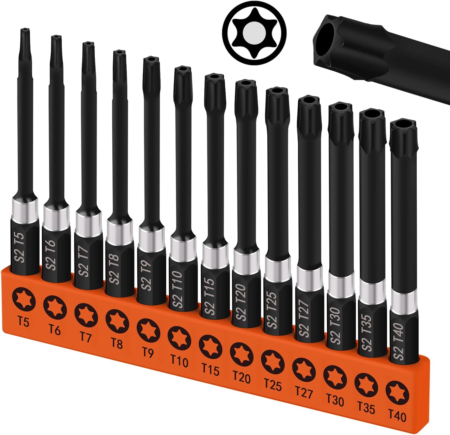 10 PCS 50mm Torx Screwdriver Bit Sets Star Magnetic Screwdriver Drill ...