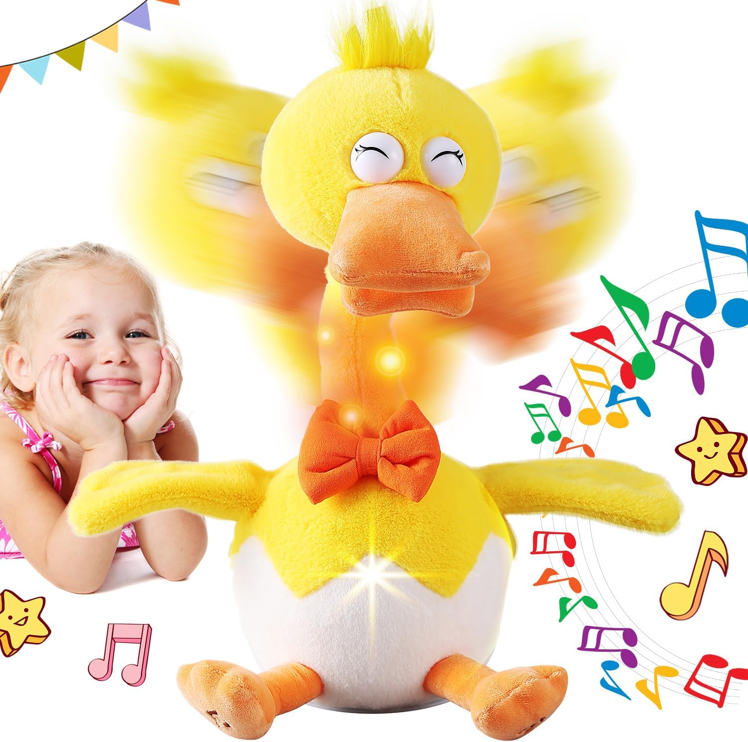 Amazon.com: 13" Eggshell Talking Dancing Duck, Repeating What You Say ...
