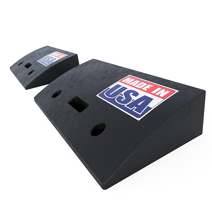 Buy 2 Pack: BULLKE Curb Ramp Large Bolt-Down Heavy Duty Super Thick ...