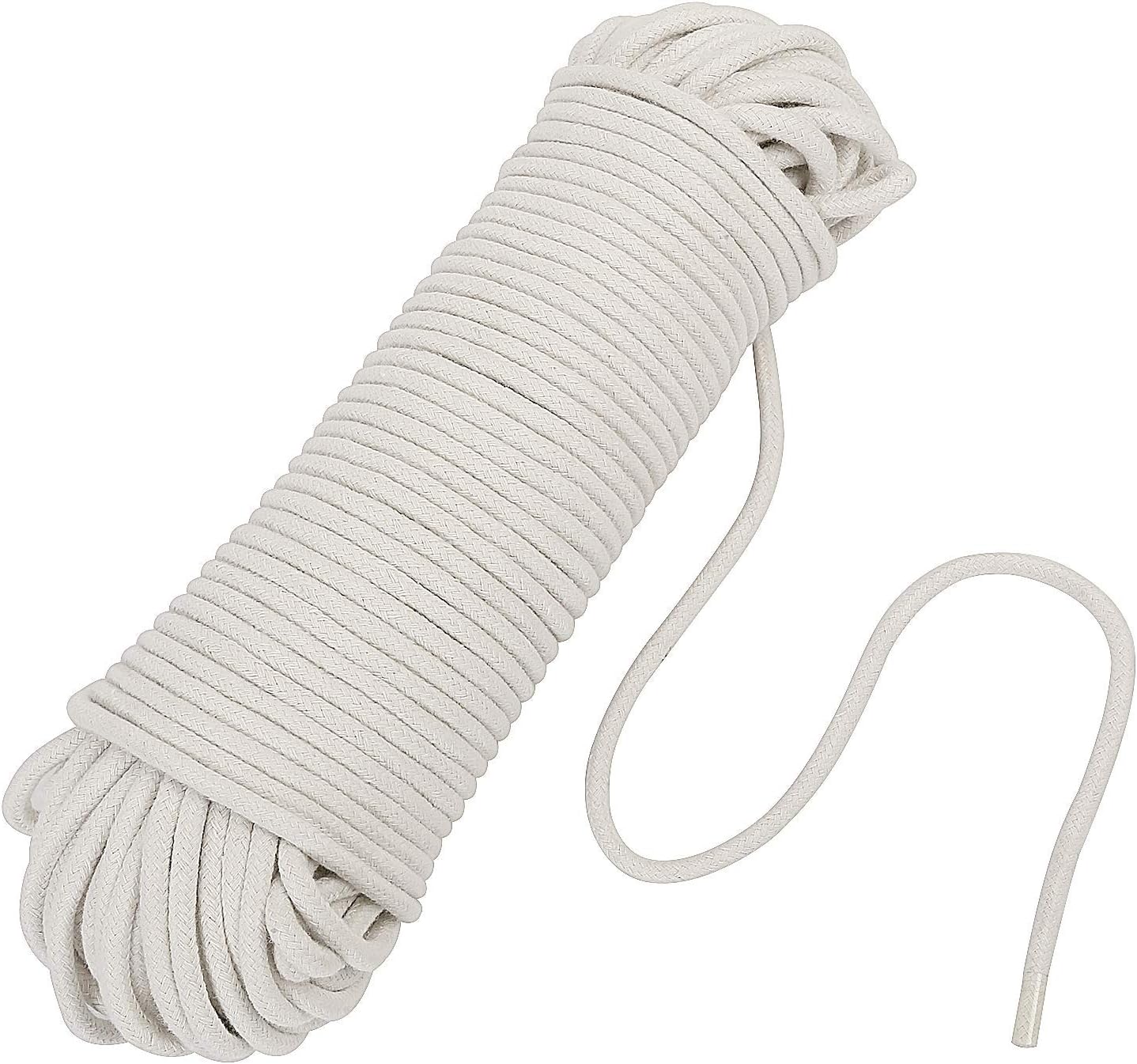 Amazon.com: 1/4 Inch Natural Cotton Rope, White Craft Rope Clothesline ...