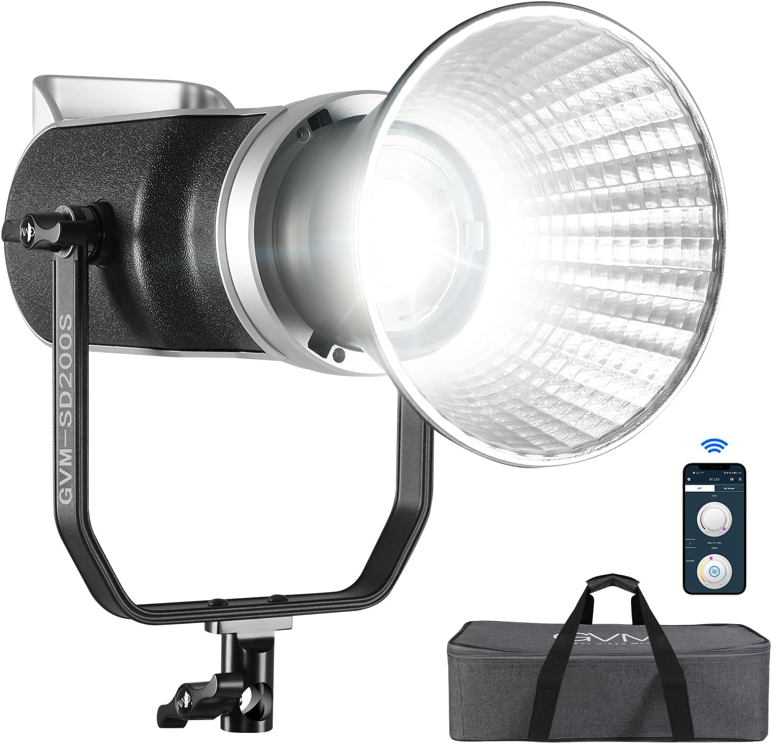 Amazon.com : GVM LED Video Light with Bowens Mount, 300W Bi-Color ...