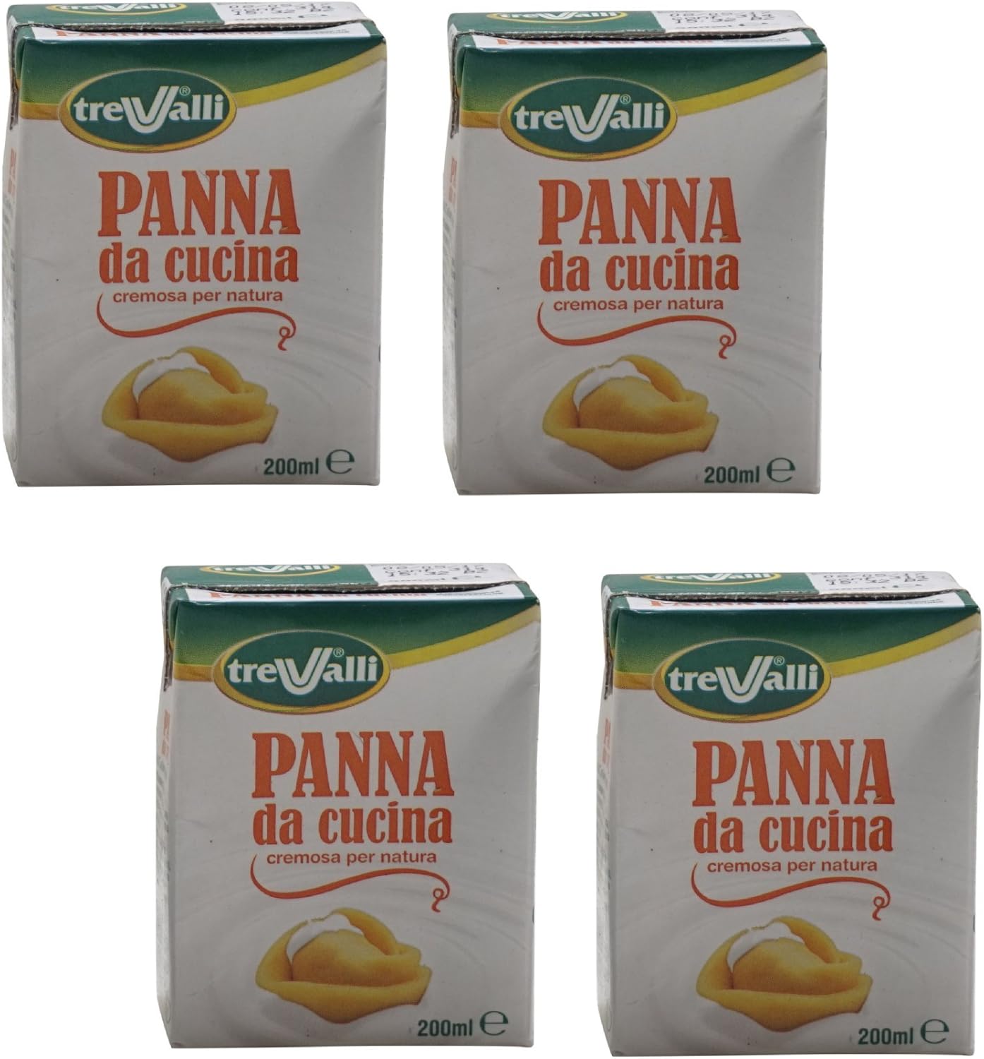 Tre Valli Italian Panna Da Cucina, UHT Long Life Cooking Cream 6.76 fl ...
