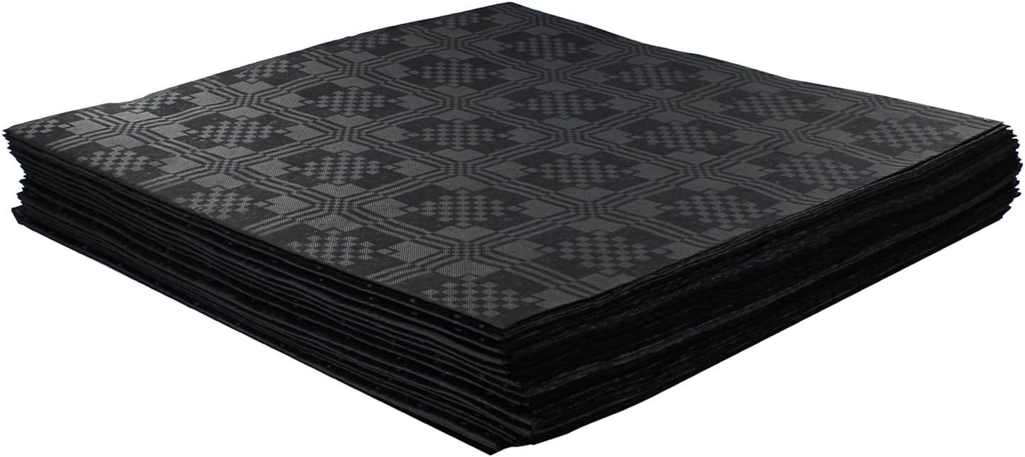 Deli Supplies 25 x Black Disposable Paper Tablecloths Covers 90cm x ...