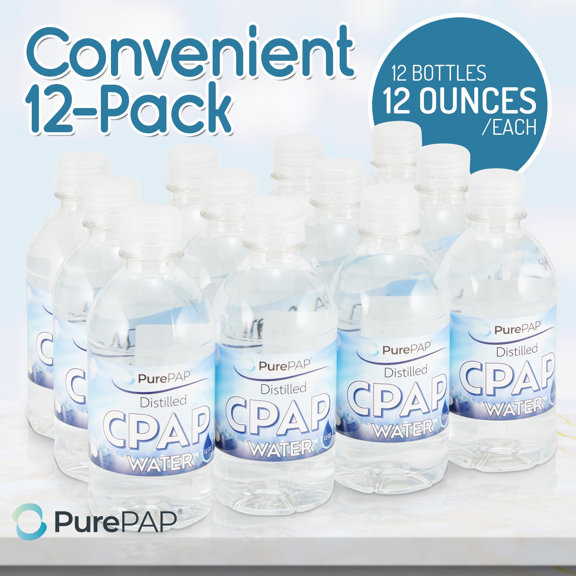 Snapklik.com : PurePAP Distilled Water - 12-Pack Of 12oz Bottles For ...