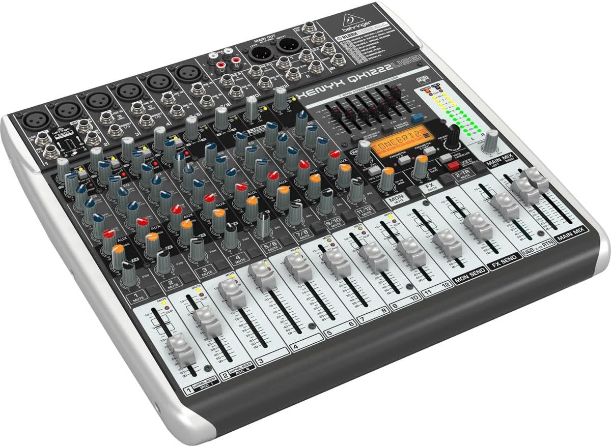 Amazon.com: Behringer Xenyx QX1222USB Premium 16-Input 2/2-Bus Mixer ...
