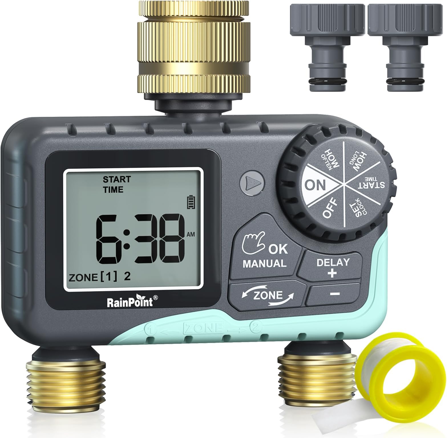 Orbit 94148 Buddy II Two-Port Digital Tap Timer : Amazon.co.uk: Garden