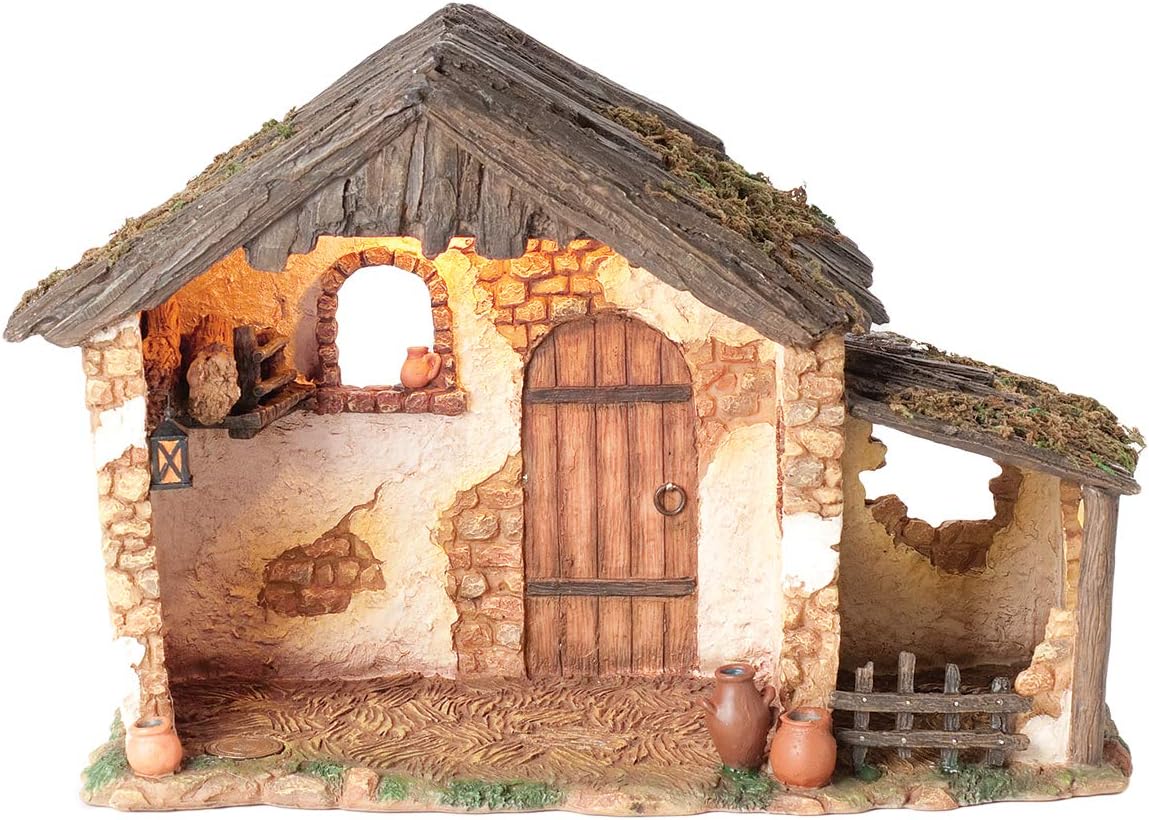 Amazon.com: Fontanini - LED USB Stable, for 5" Scale Nativity Figure ...