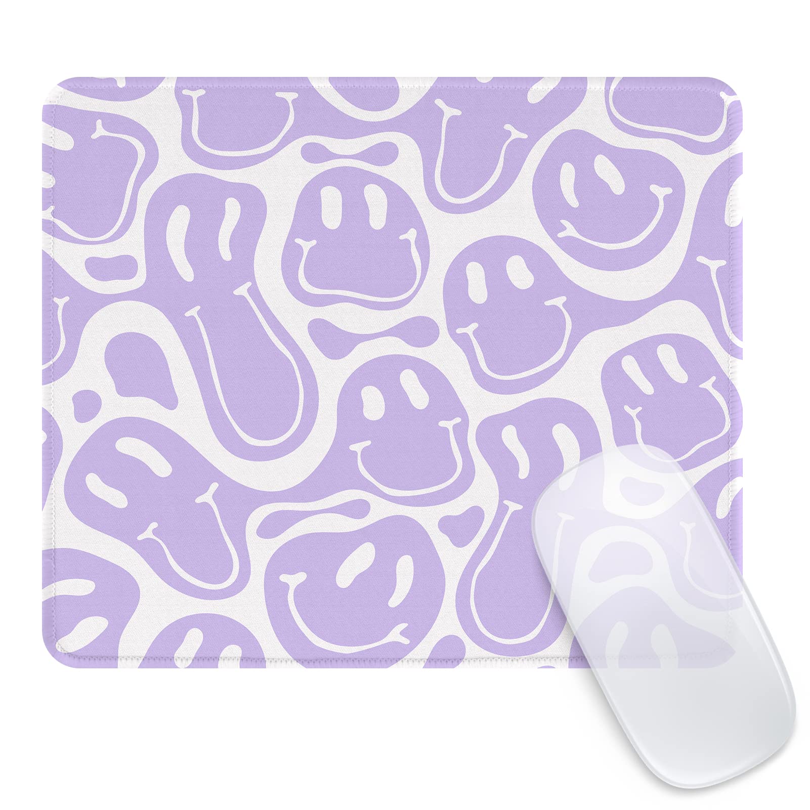 Amazon.com: Seorsok Square Mouse Pad Cute Retro Smiley Hippie,Office ...