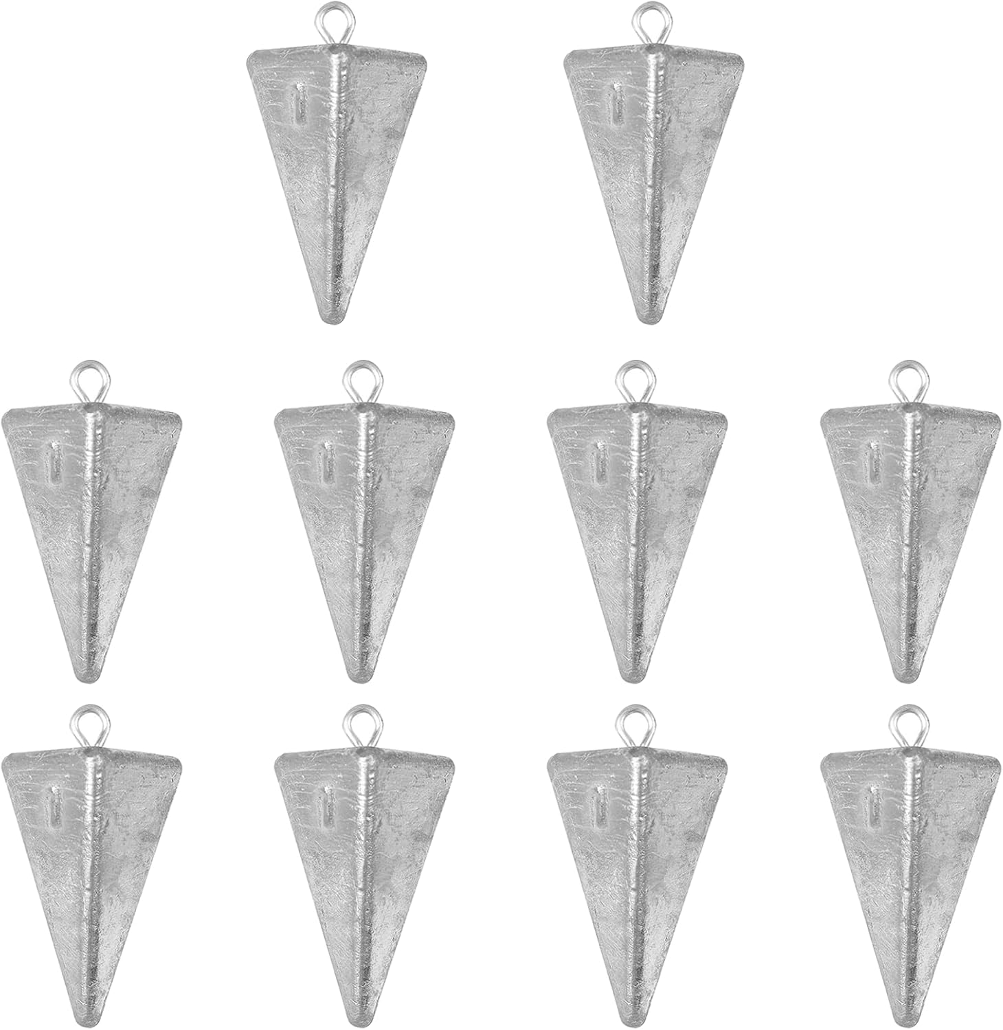 Amazon.com : Zsrivk Fishing Weights Pyramid Sinkers Kit Bullet Fishing ...