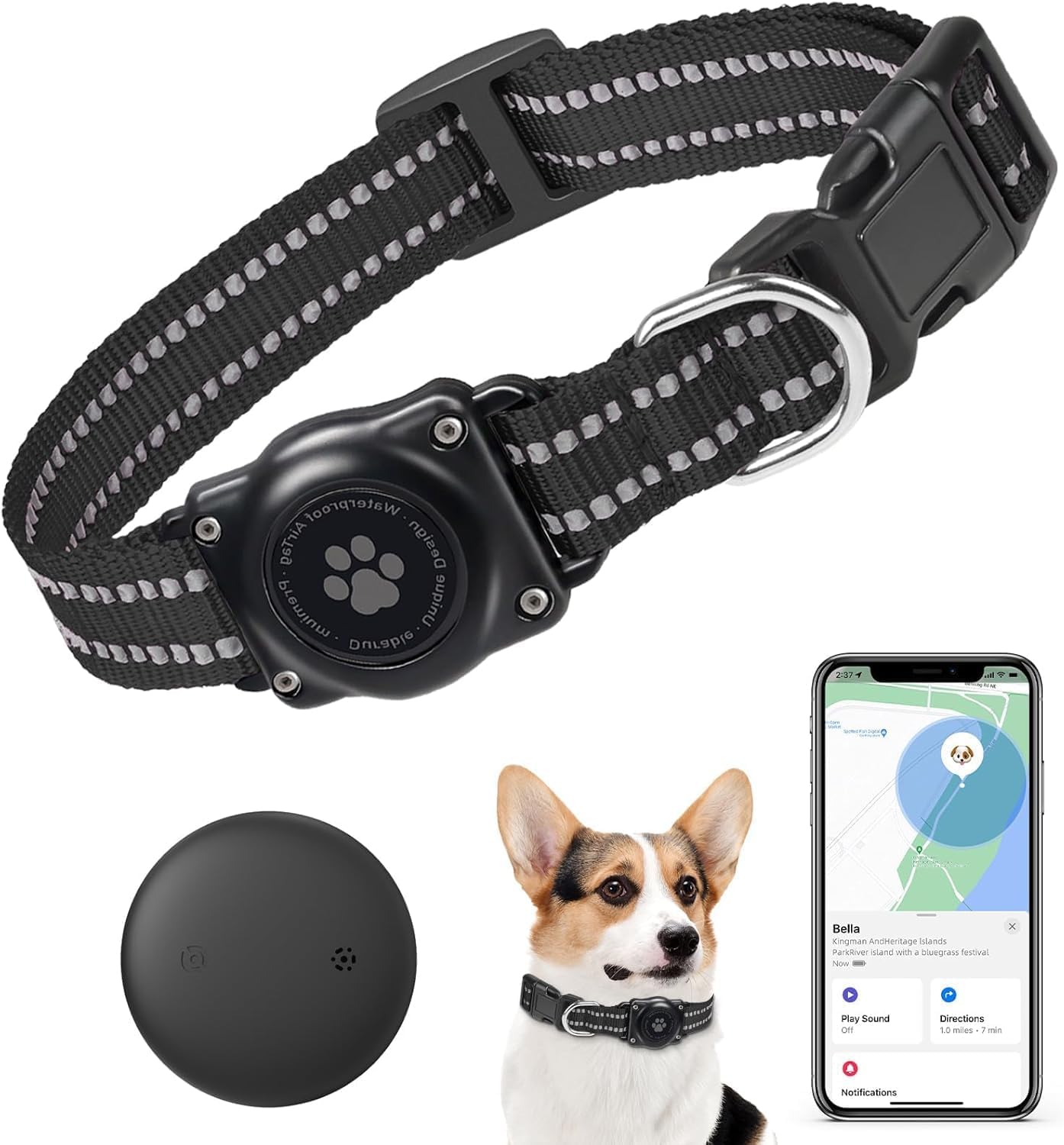 Amazon.com: Vebiso GPS Tracker for Dogs, Mini GPS Cat Tracker, Smart ...