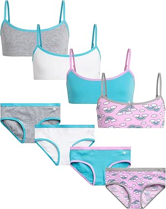 Amazon.com: Limited Too Girls' Training Bra Set - 8 Piece Cotton Cami ...