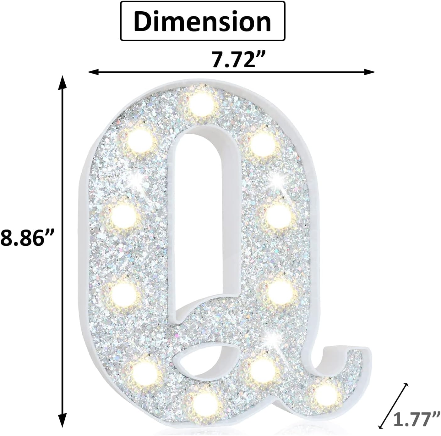 Letras iluminadas, letras con luces brillantes que funcionan con pilas ...