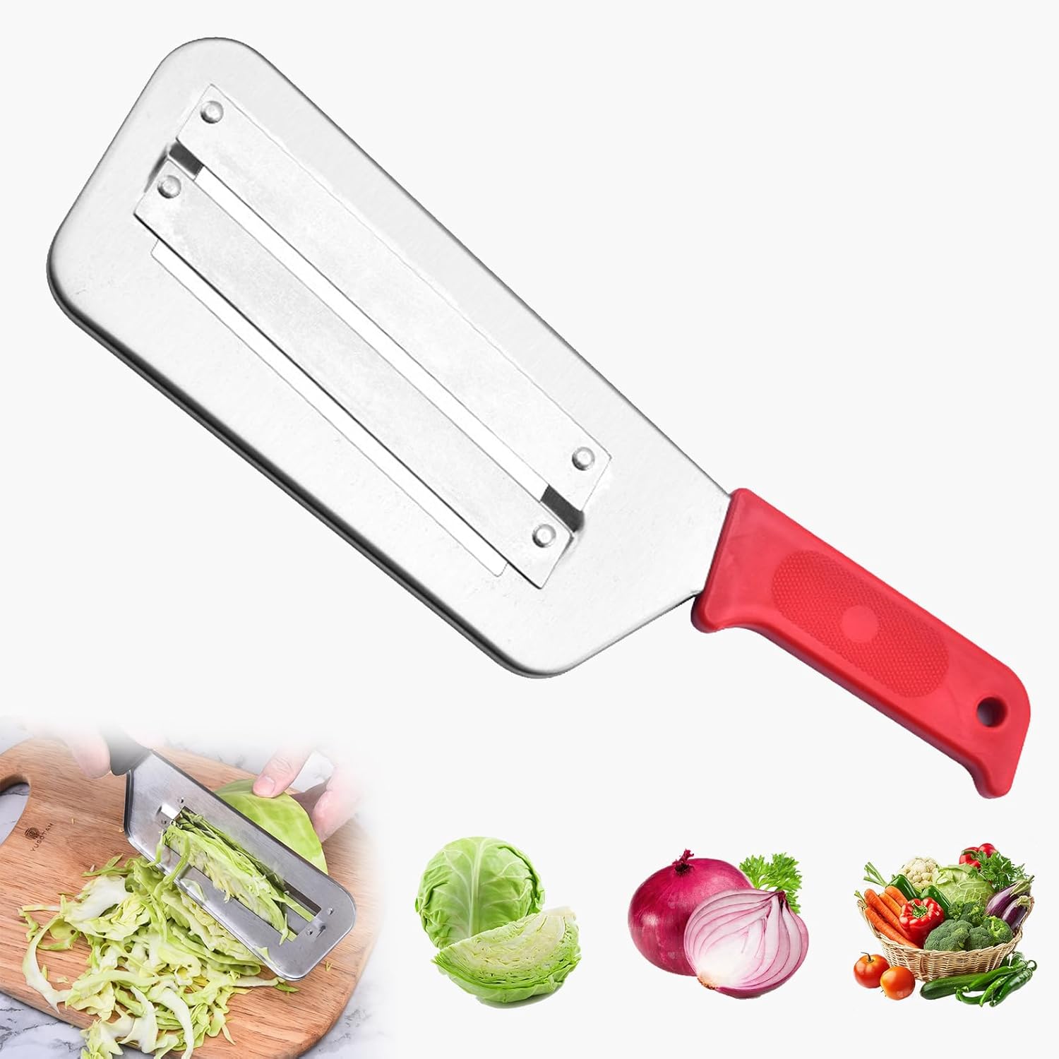 Amazon.com | Dual Blade Julienne Cutter, Stainless Steel Shredder Knife ...