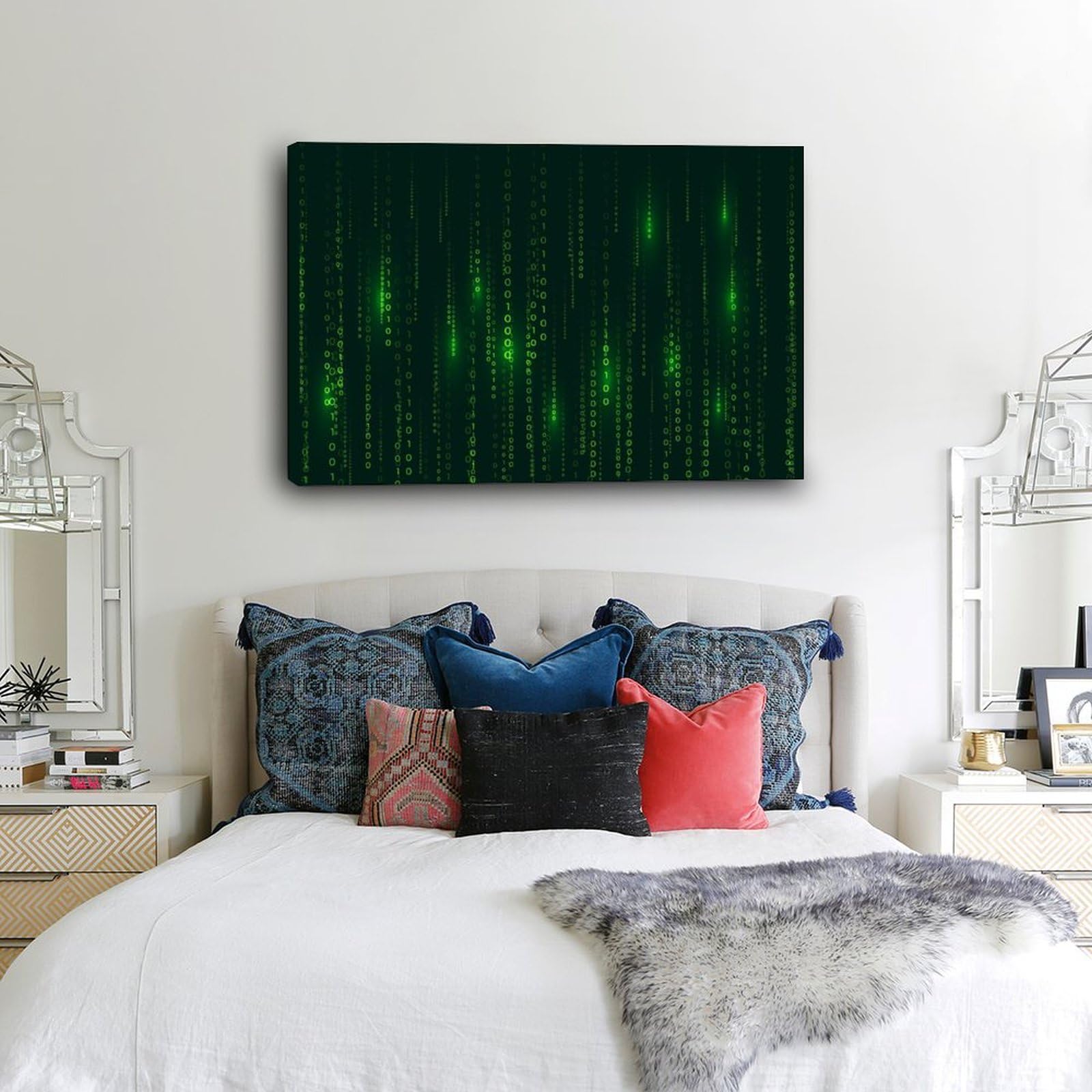 Binary Wall Art Binary Matrix Code Wall Mural – Wallmonkeys