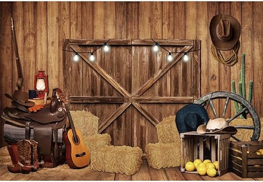 Xiaoterna 15x8ft Western Cowboy Backdrop Rustic Western Barn Backdrop ...