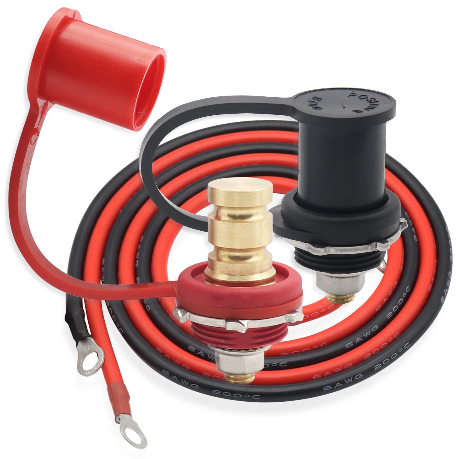 AMOMD Battery Jump Post 250 A Battery Charging Post Kit Remote Battery ...