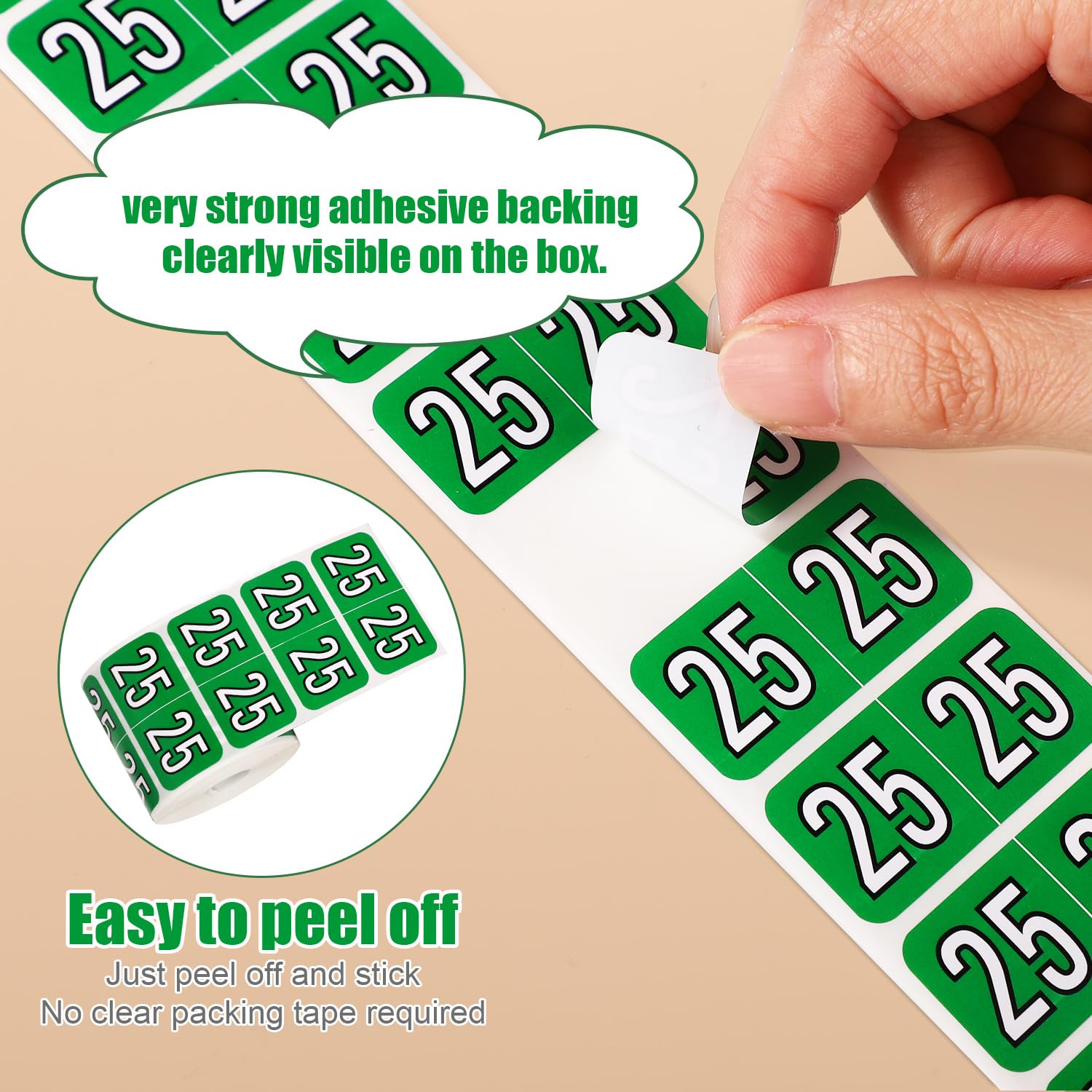 Snapklik.com : 500pcs 2025 File Folder Labels - 3/4x1-1/2 Inch Colored ...