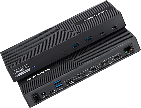 WAVLINK Triple 4K Display DisplayLink USB C Docking Station with 100W ...