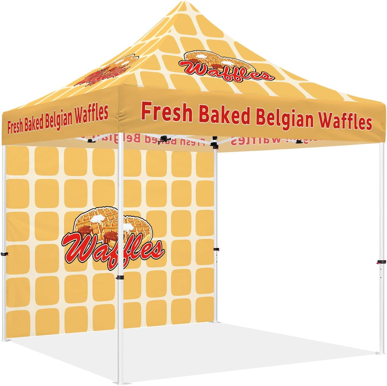 Amazon.com: Waffles Vendor Tent, 10x10 Pop Up Farmers Market Food Tent ...