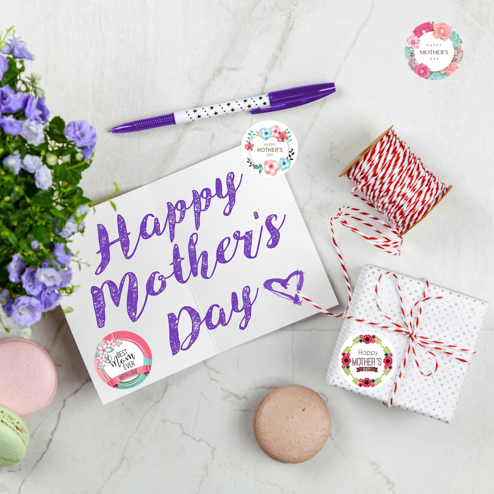 Snapklik.com : 500Pcs Happy Mothers Day Label Stickers Roll, 1.5 Inch ...