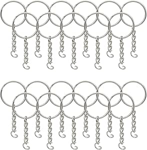 Elvyagod 100-Pack Bulk Keyring Set - Split Key Chain Rings with 1-inch ...