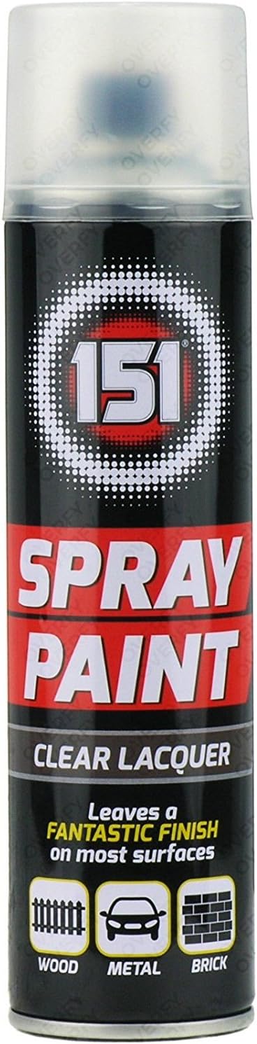 151 Clear Lacquer Multi-Purpose Aerosol Spray Paint 250ml (5 Pack ...