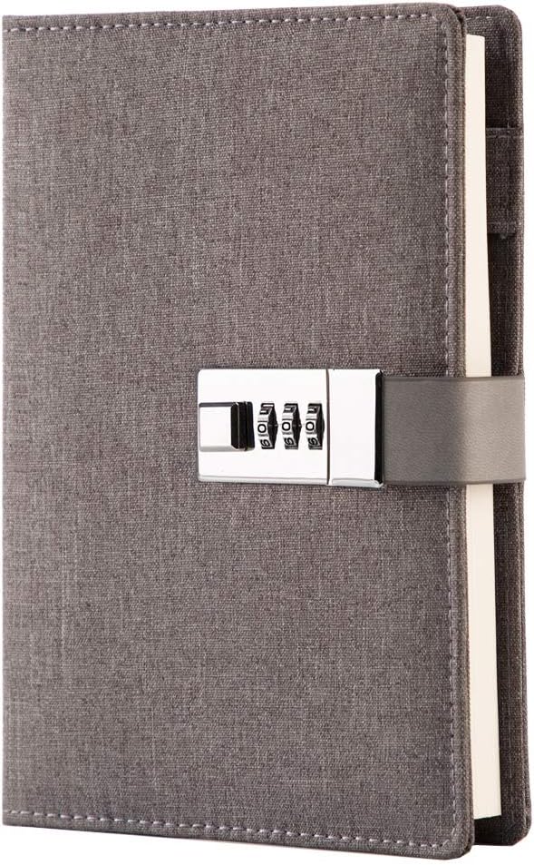 CAGIE Lock Journal Combination Locking Diary Vintage Lock Planner ...