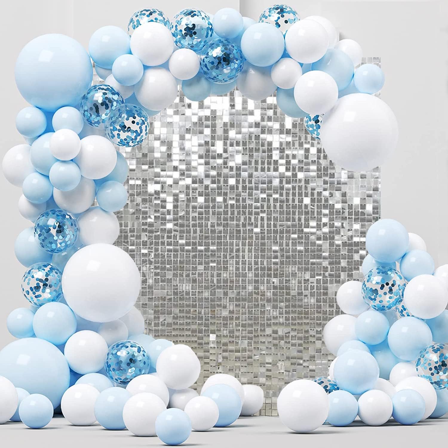 Amazon.com: 24 Panels Shimmer Wall Backdrops, Square Sequins Backdrops ...