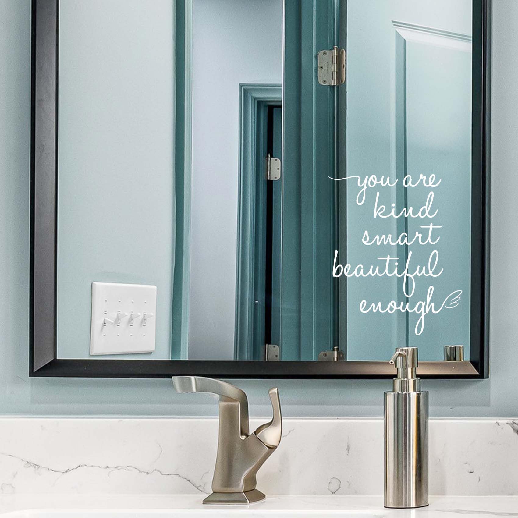 Amazon.com: Positive Affirmation Sticker - Static Cling for Mirror ...