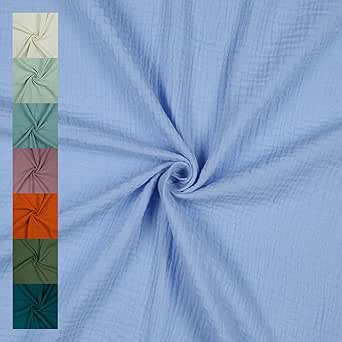 VmG-Store Muslin, dubbel Gauze, 61 färger, metervara, tyg, Tex 100 ...