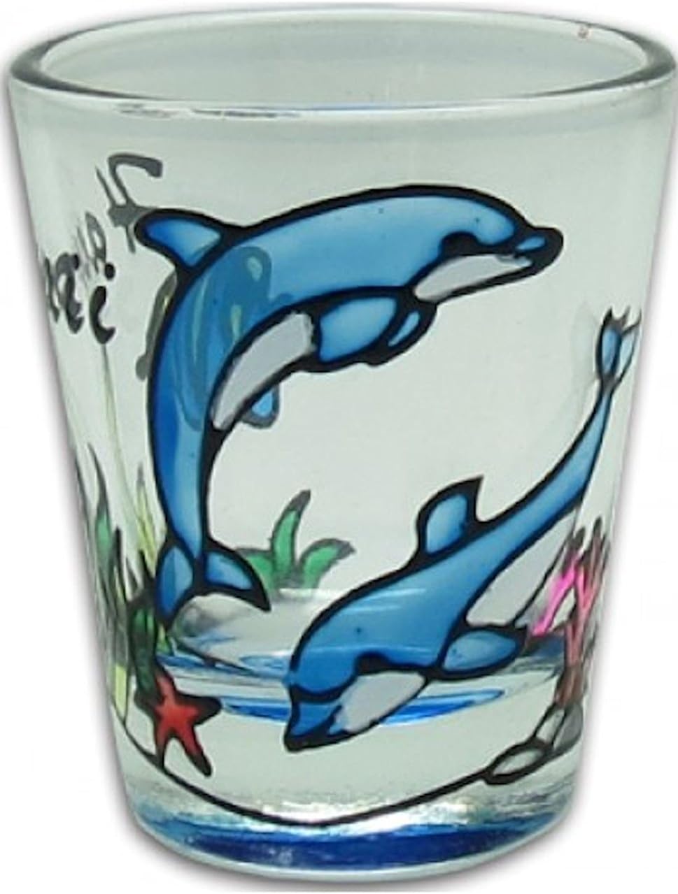 Amazon.com | Hawaiian Hand Painted Shot Glass Dolphins: Shot Glasses