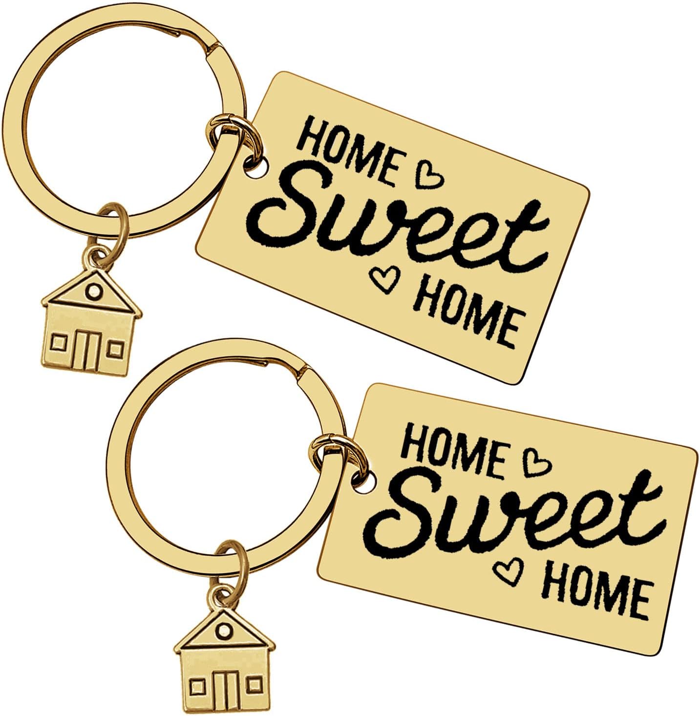 Amazon.com: 2Pcs New Home Keychain Set Housewarming Gift for Couple ...
