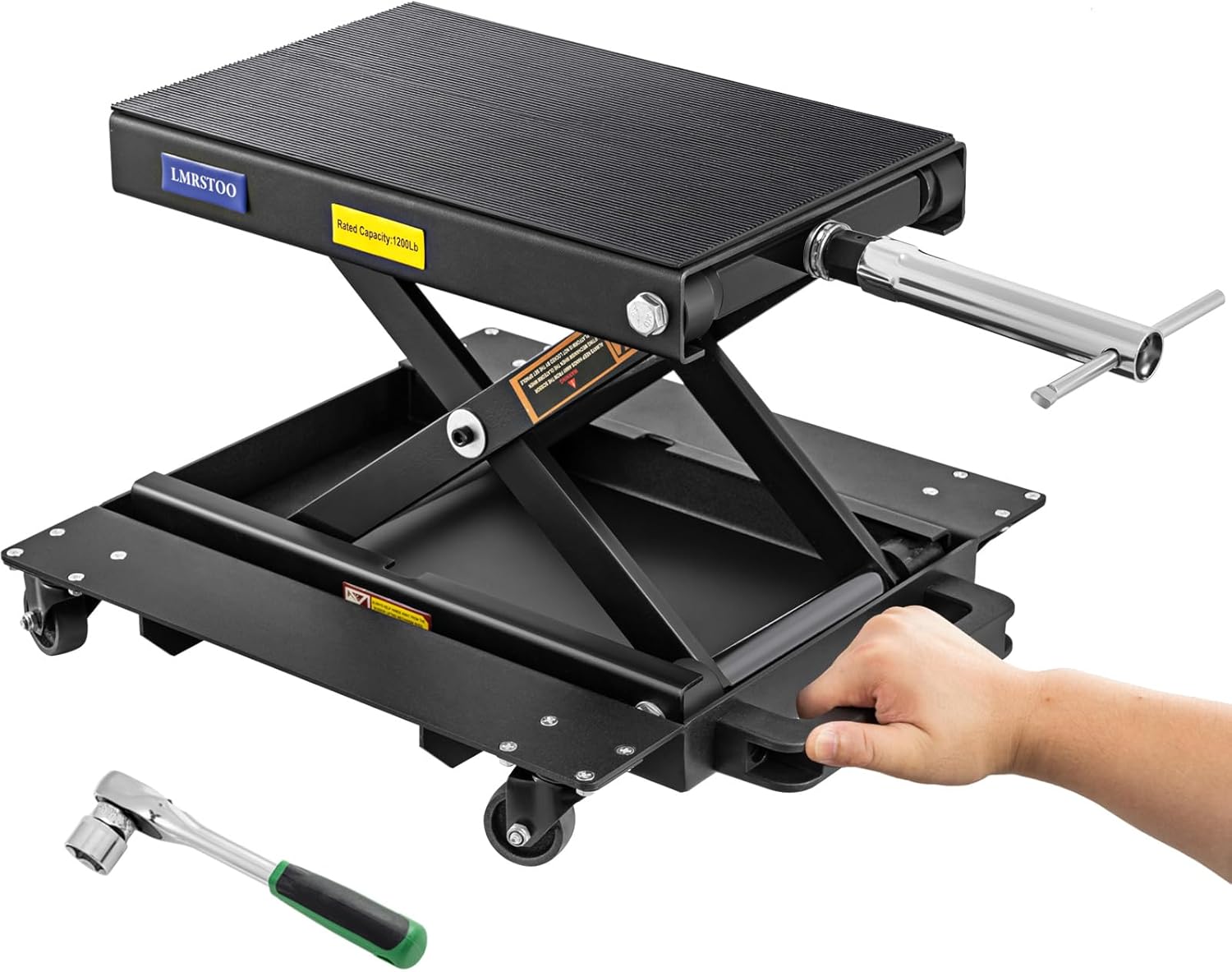 Amazon.com: 1200 LBS Motorcycle Jack with Dolly, Motorcycle Lift Stand ...