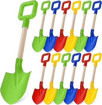 Amazon.com: Honoson 4 Pack 16" Long Beach Spades Sand Shovels Toys ...
