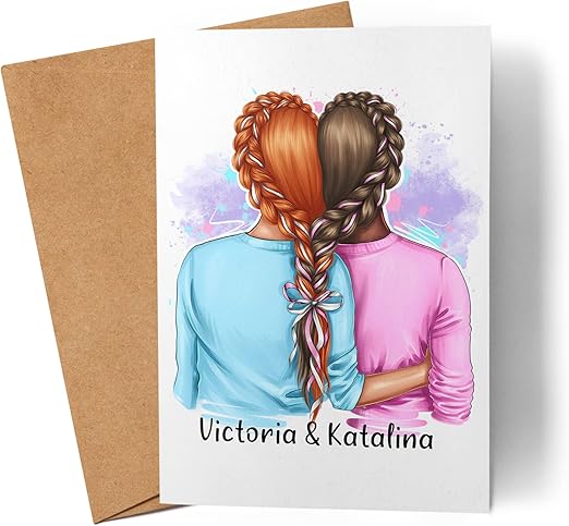 Kiddle-Design Beste Freundinnen Karte Personalisiert BFF Friends ...