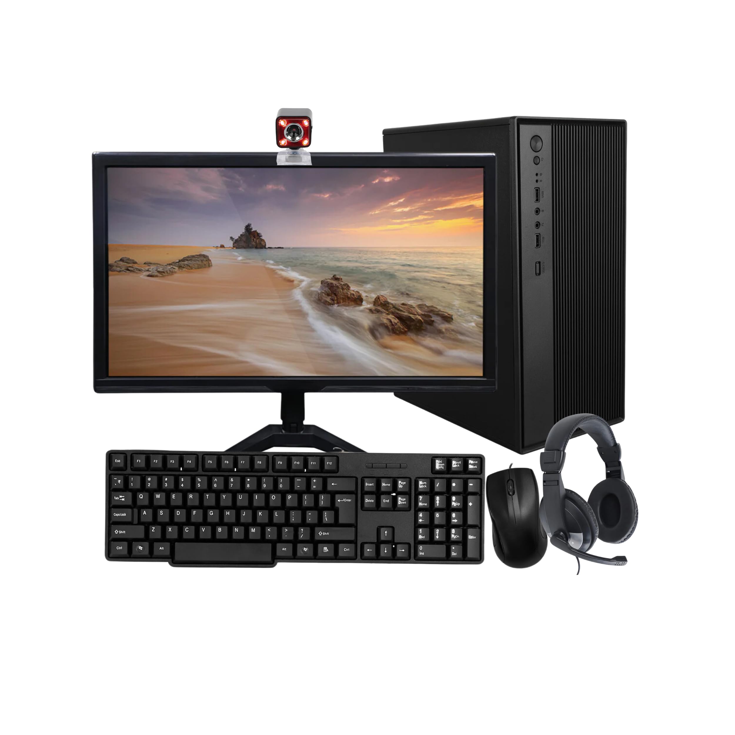TECNICO Desktop Computer Set, Core i5 8th Gen, 16GB RAM, 512GB SSD, GT ...