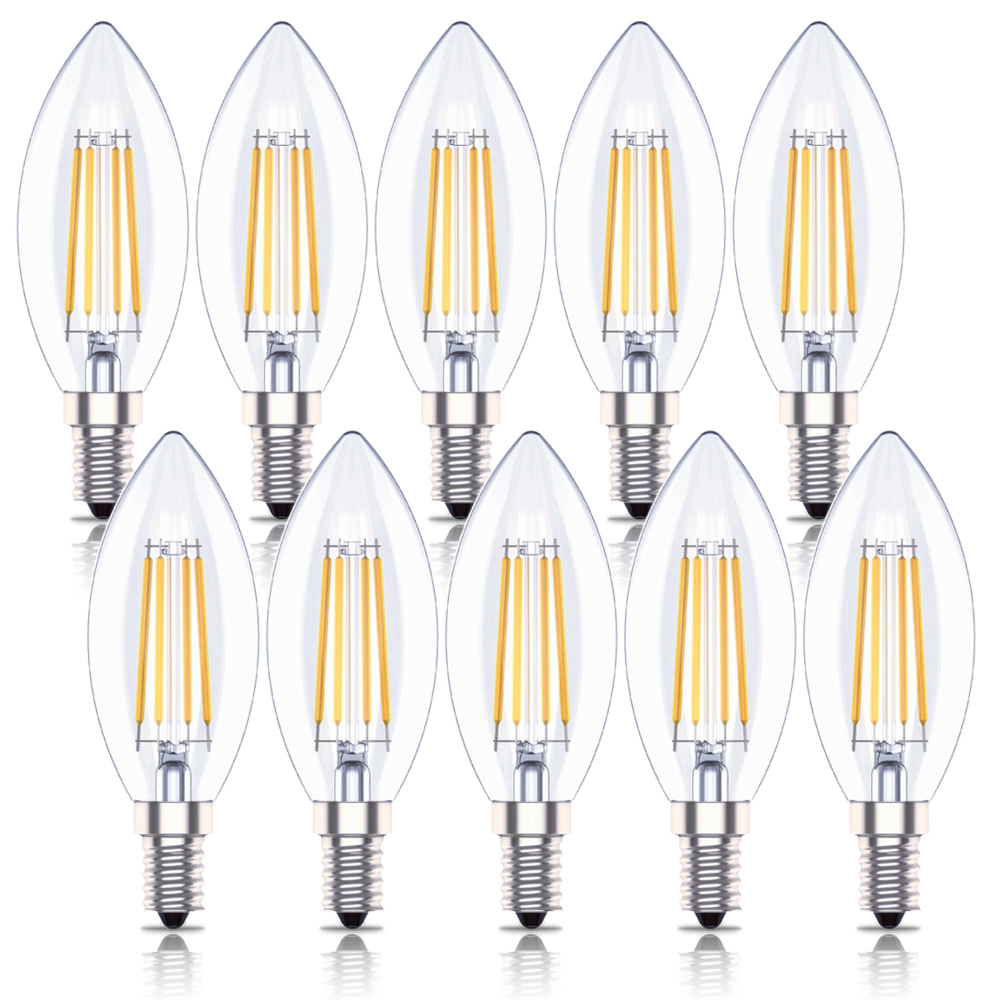 Huoqilin E14 Led Dimmable Light Bulb,SES Small Edison Screw Candle ...