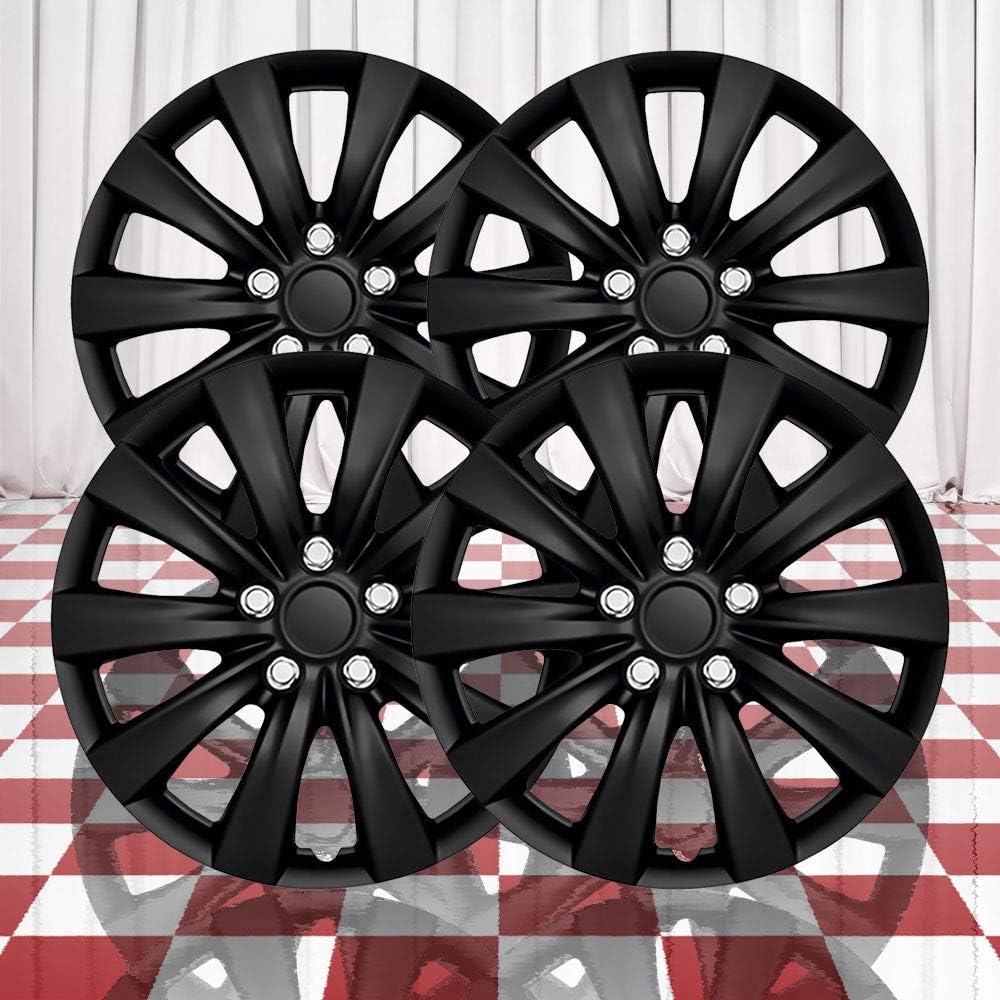 Amazon.com: Brighter Design Set of 4 Gloss Black 10 Spoke 16" Wheel ...