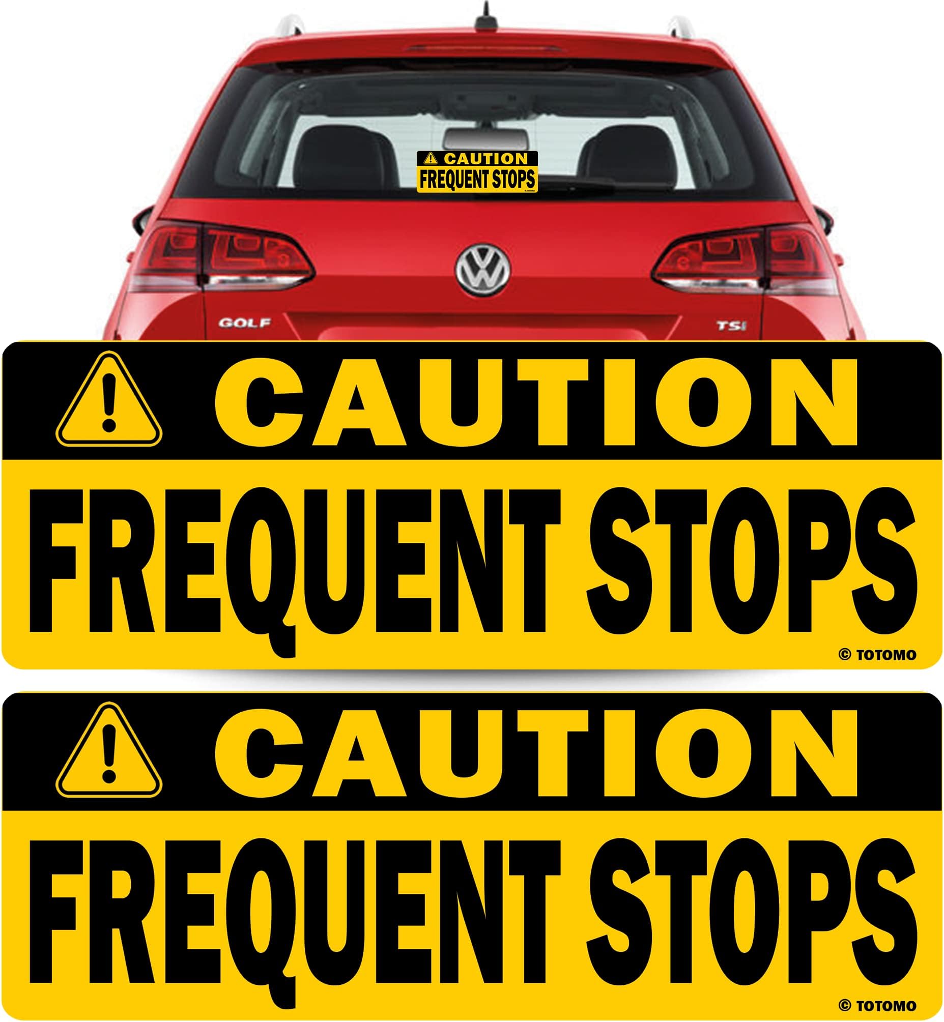 Amazon.com: TOTOMO Caution This Vehicle Makes Frequent Stops Sticker 10 ...