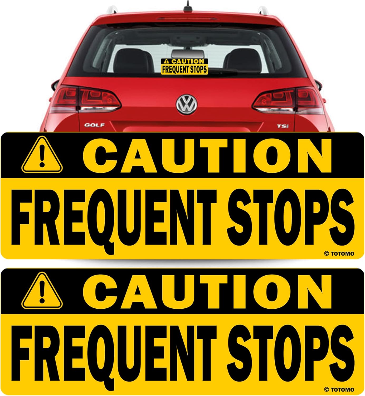 Amazon.com: TOTOMO Caution This Vehicle Makes Frequent Stops Sticker 10 ...