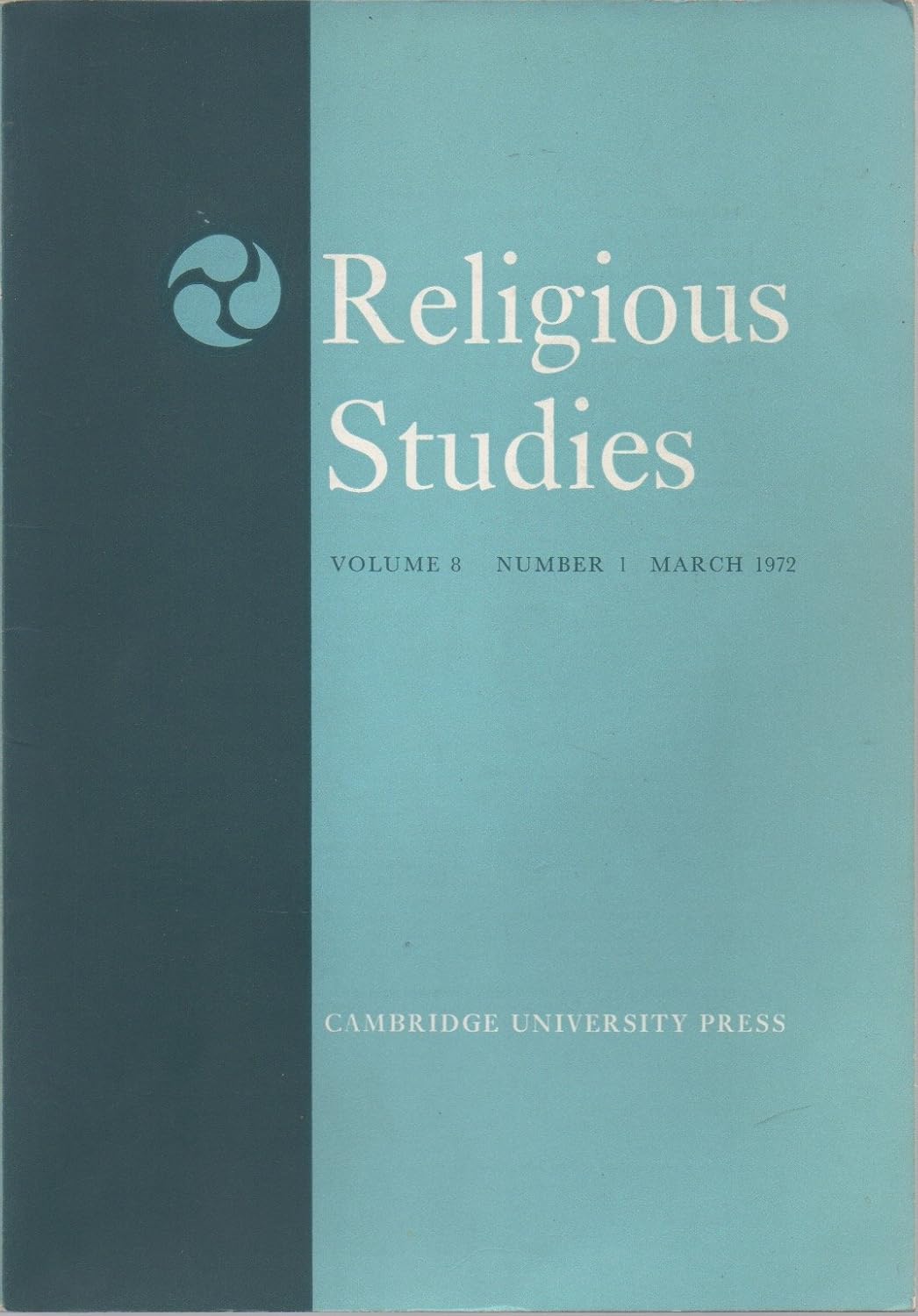 Religious Studies, vol. 8, no. 1 (March 1972) (Athens & Jerusalem ...